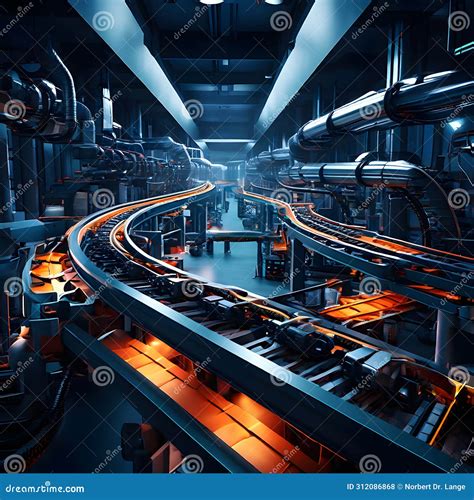 Conveyor Belt In Industry Ai Generatet Stock Illustration Illustration Of Motion Duty 312086868