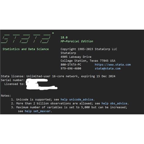 Jual Stata 18 Mp 16 Core Mac Original License Expired 15 Dec 2024