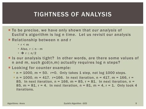 Euclids Algorithm For Greatest Common Divisor Time Complexity Analysis