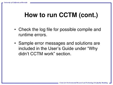 Ppt Cmaq Chemical Transport Modeling System Cctm Powerpoint