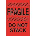 X Fragile Do Not Stack Labels Red With Black Print Roll BGR