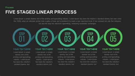 Staged Linear Process Diagram PowerPoint Template And Keynote