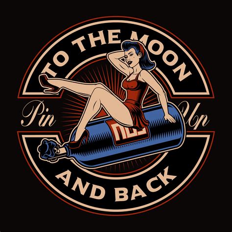 Pin Up Girl On The Balloon 539422 Vector Art At Vecteezy