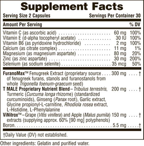 Natures Plus T Male 60 Capsules