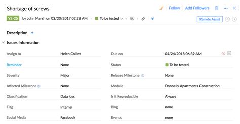 Remote Assist For Issues