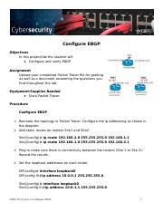 Configure EBGP Step By Step Guide For Network Configuration And Course Hero