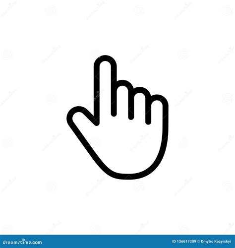 Computer Mouse Click Cursor Gray Arrow Icon Mouse Vector Illustration