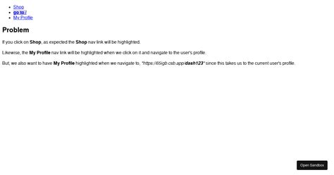 Active Nav Link I Think It Works Codesandbox