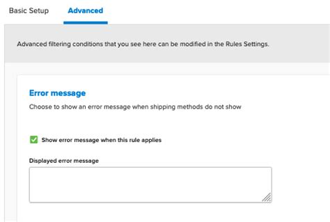 Show Error Message In Cart Checkout ShipperHQ Docs