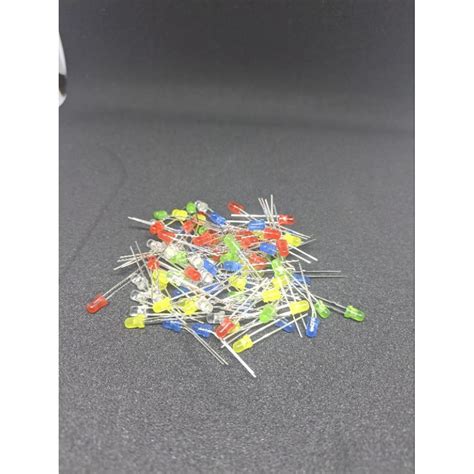 Jual Led 3mm Merah Hijau Kuning Putih Orange Biru 3mm Led Light Emitting Baru Original Shopee
