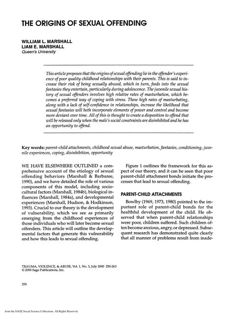 Pdf The Origins Of Sexual Offending