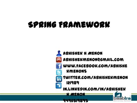 Spring Framework Ppt