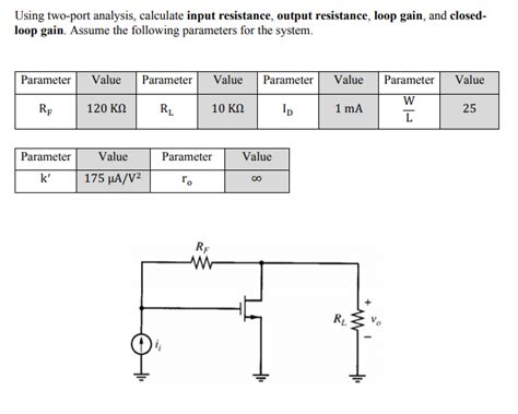 Solved Using Two Port Analysis Calculate Input Resistance