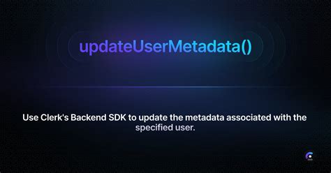 updateusermetadata clerk