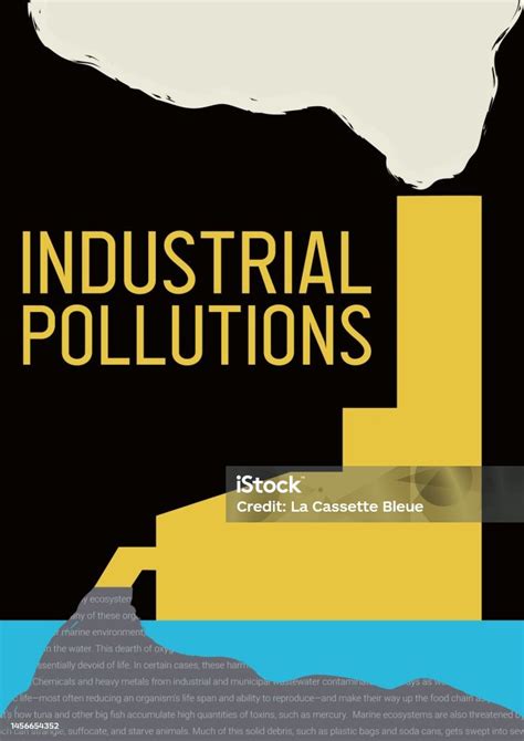 공장 오염 물질 및 연기로 인한 산업 수질 오염 지구와 환경에 대한 인간 및 산업 결과에 대한 비난 및 선전 포스터 생태 개념 평면 디자인 벡터입니다 증기에 대한 스톡 벡터