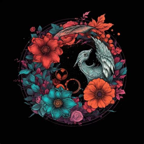 Premium Photo Vintage Style Decorative Circular Floral Patterns