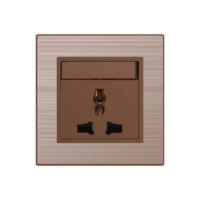 Light Control Rocker Switch And Wall Socket 1 Gang 3 Pin Universal Socket China Wall Switch