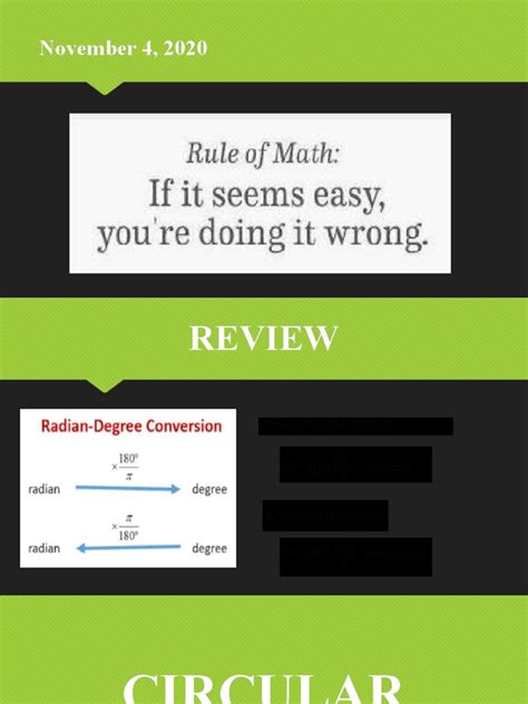 Circular Functions Review Pdf Trigonometric Functions Triangle Geometry