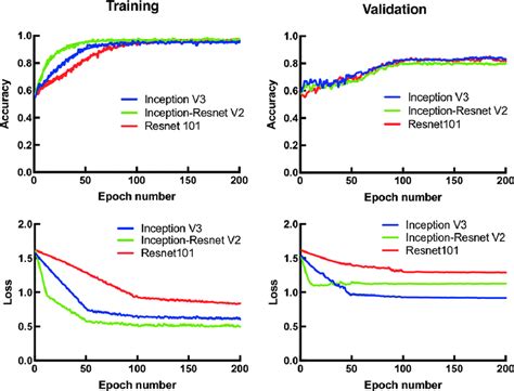 Graphs Show Training And Validation Curves Of Various Models Rising