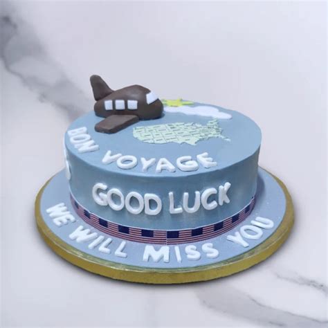Bon Voyage Farewell Aero Plane Fondant Cake Delivery In Delhi Ncr