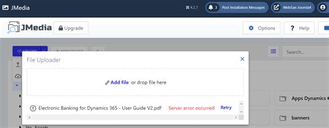 [joomla] server error when uploading file · issue 662 · bitnami vms