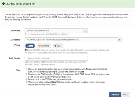 DMARC Record Installation