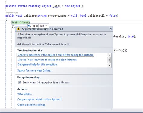 C Null Readonly Lock Object Stack Overflow
