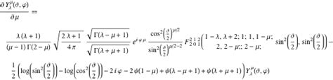 Spherical Harmonic Function Differentiation