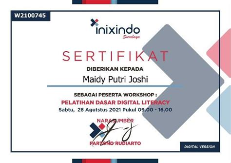 Workshop Maidy Putri Joshi