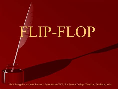 Flip Flop Digital Electronics Ppt