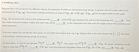 Solved Problems 101suppose That A Firm Produces Two