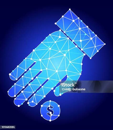 손 동전 파란색 삼각형 노드 벡터 패턴 단순함에 대한 스톡 벡터 아트 및 기타 이미지 단순함 동전 라인아트 Istock