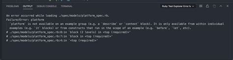 When Rspec Test Loading Fails Adequate Error Information Is Not