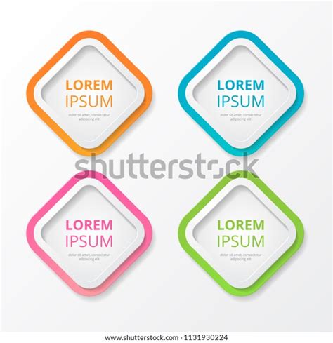 Set Geometric Vector Banners Annotation Ribbon Stock Vector Royalty
