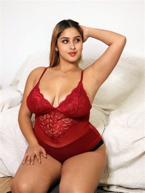 Contrast Lace Scallop Trim Lingerie Set Artofit