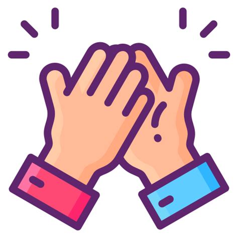 High Five Generic Outline Color Icon