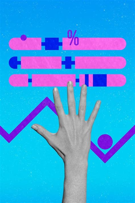 Poster Image Vertical Photo Collage Of Hand Show Analytic Graph