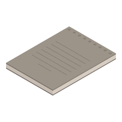 Paper Notebook Icon Isometric Style Vector Art At Vecteezy