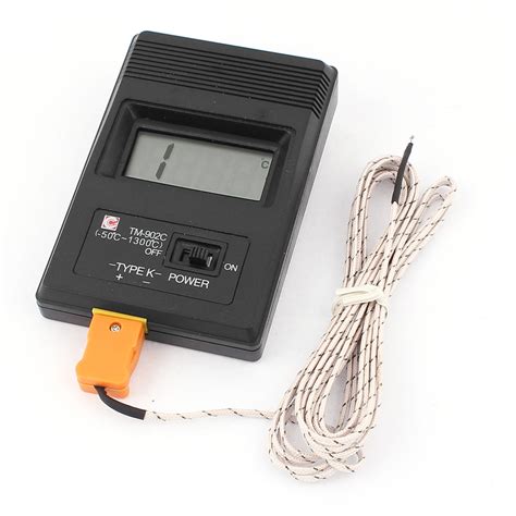 Unique Bargains LCD K Type Digital Display Thermometer TM C W Thermocouple Wire Walmart