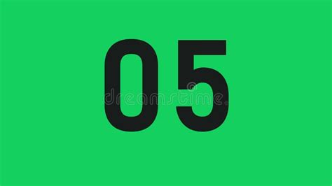 10 To 0 Digital Countdown Timer Animation On Green Screen Stock Video