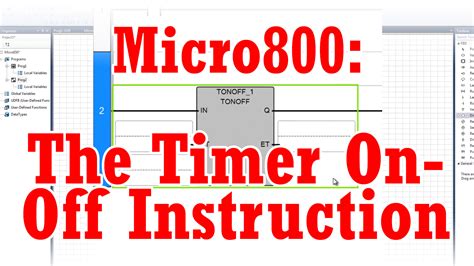 Micro CCW Using The Timer On Off Instruction The Automation Blog