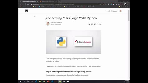 connecting marklogic with python youtube