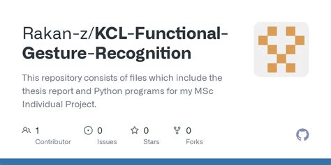 GitHub Rakan Z KCL Functional Gesture Recognition This Repository