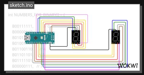 7 Segments Numbers From 0 To 99 Reverse Wokwi Esp32 Stm32 Arduino