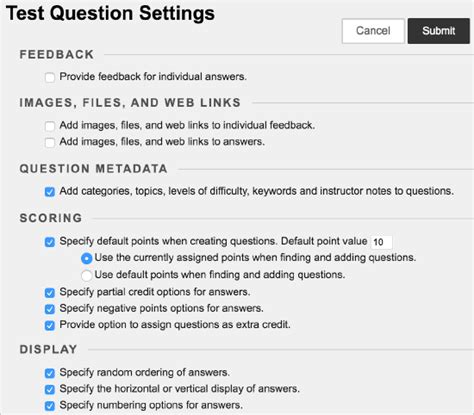 Multiple Choice Test Instructions Example