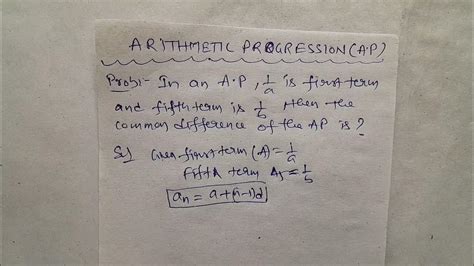 Arithmetic Progression Problem On Arithmetic Progression