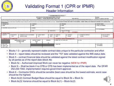 PPT Validating IPMRs CPRs And IMS Deliverables August 2013 NAVY