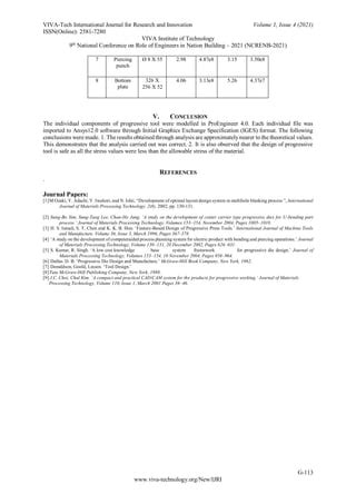 Design And Analysis Of Progressive Tool In Sheet Metal Manufacturing PDF