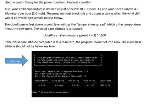 Solved C Create Meteorology Program To Calculate The Wind