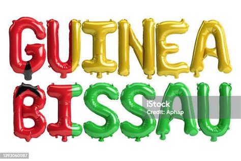 기니 비사우 편지 풍선의 3d 그림 흰색 고립 된 깃발 색상 0명에 대한 스톡 사진 및 기타 이미지 0명 3차원 형태 개념 Istock